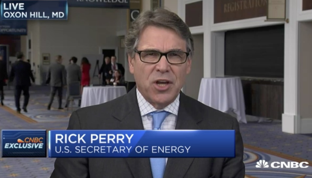 Energy Secretary Rick Perry says CO2 is not the main driver of climate ...