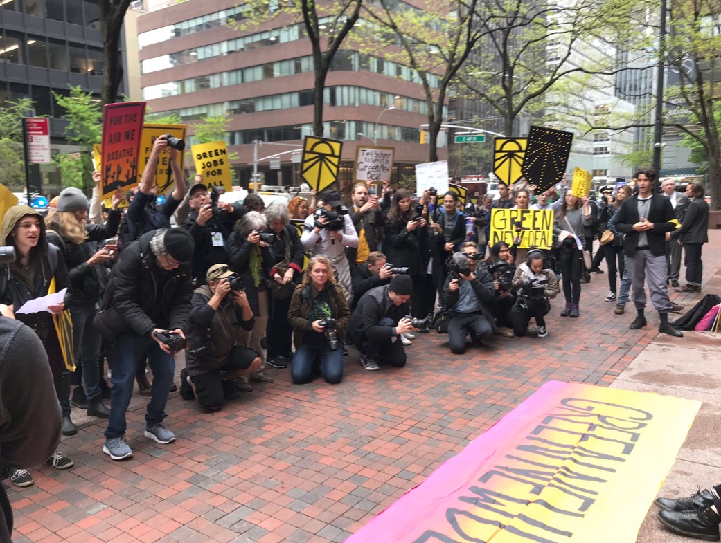 Climate Minions Protest Sen. Schumer's NYC Office