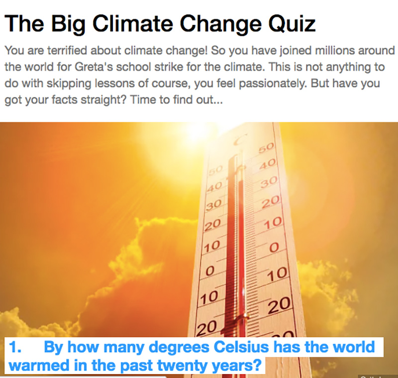 Ready To Climate Strike? Test Your Global Warming Knowledge